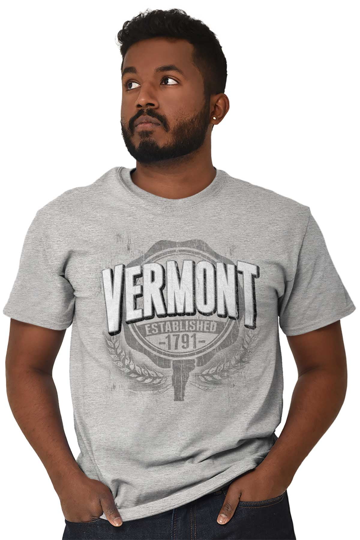 Vermont VT Student Campus Pride Seal Men's Graphic T Shirt Tees Brisco ...