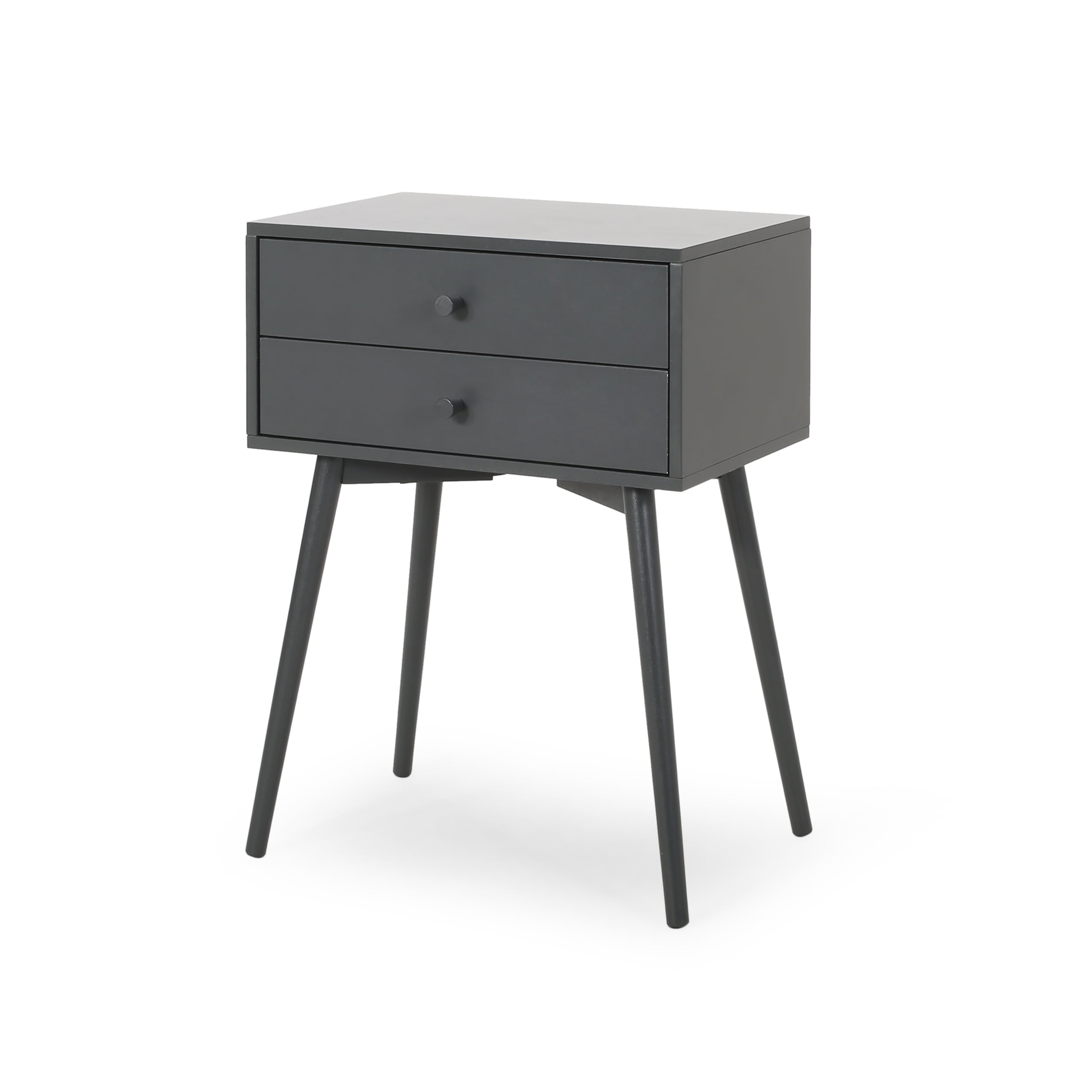 Verna Mid-Century Modern Side Table, Dark Gray - Walmart.com