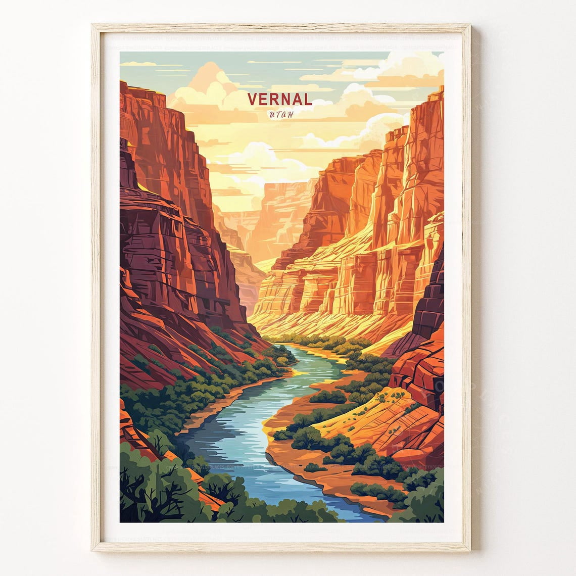Vernal Travel Wall Art, Utah Travel Poster, Vernal Utah Travel Print ...