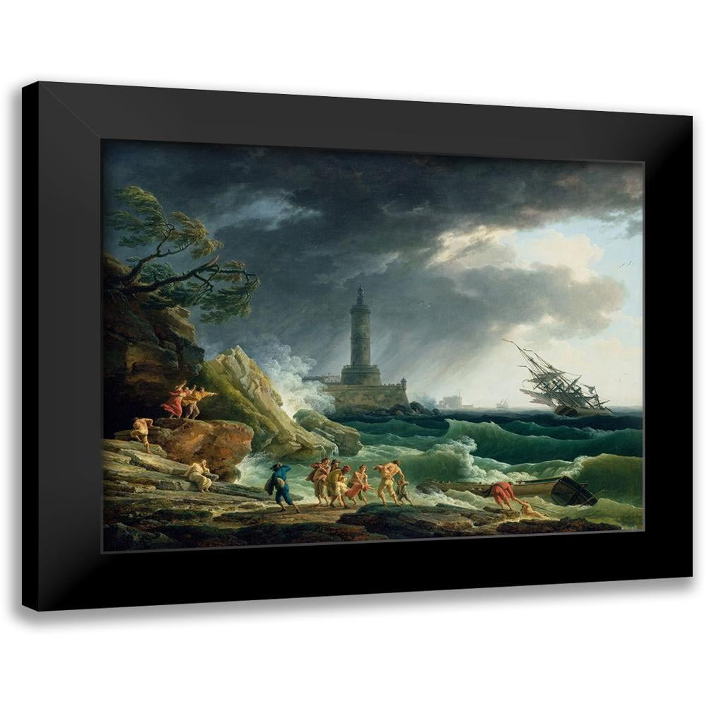 Vernet, Claude-Joseph 24x19 Black Modern Framed Museum Art Print Titled ...
