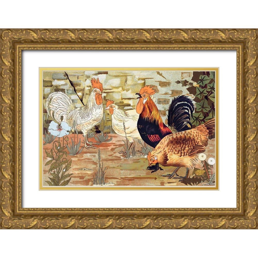 Verneuil, Maurice Pillard 14x11 Gold Ornate Wood Framed with Double ...