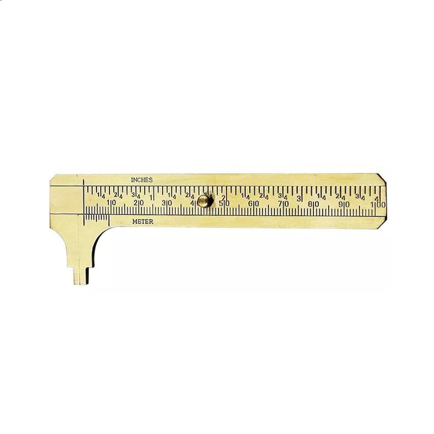 Vernier Caliper Brass Metric Imperial Mm Inch Small Portale Ruler ...