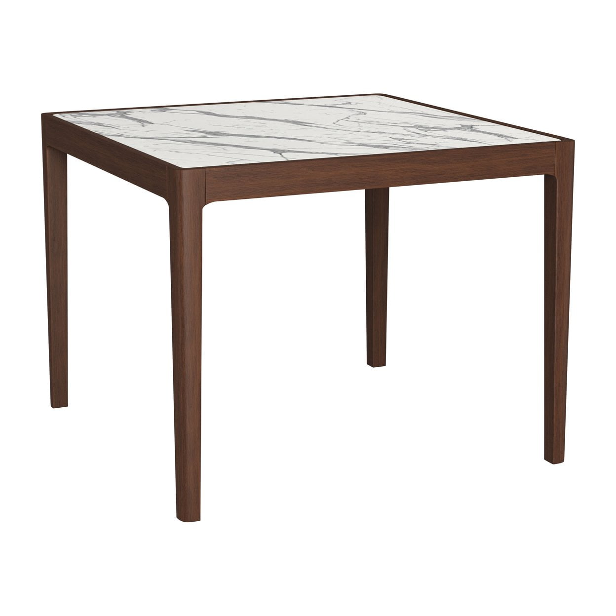 Vernon Dining Table White High-Pressure Laminate Solid Wood Base Modern ...