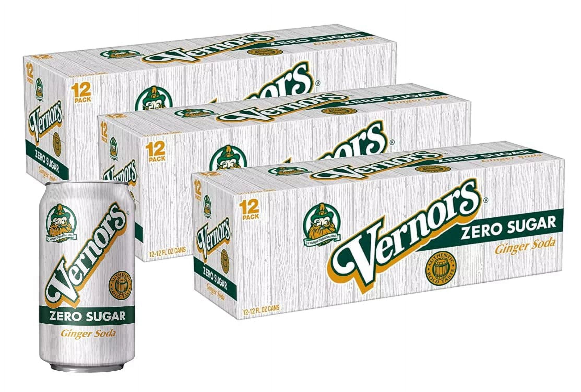 Vernors Classic Original Zero Sugar Ginger Ale Soda Soft Drink - 3 ...