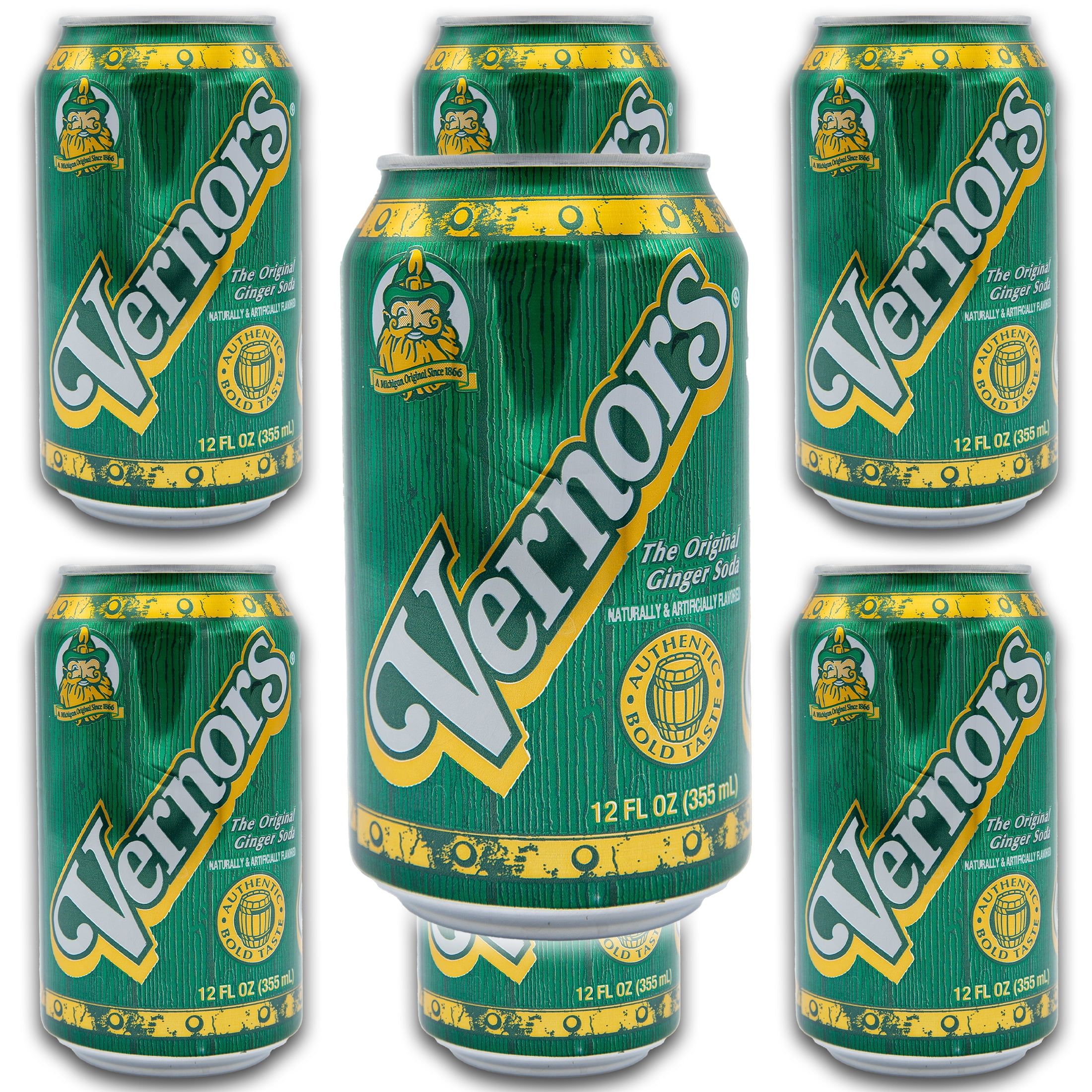 Vernors Ginger Soda Pop, 12.0 oz, 6 Pack Cans - Walmart.com