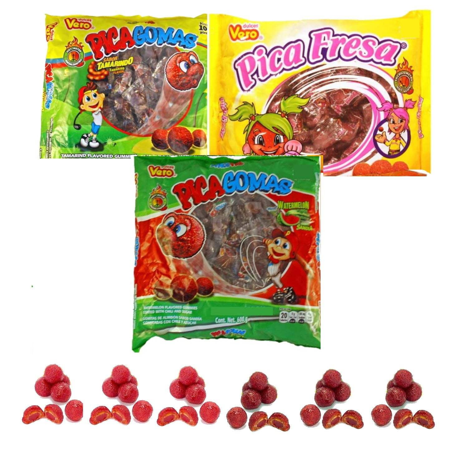 Vero Pica Goma, Pica Sandi, Goma Tamarindo Variety Mix 2lb Bag ...