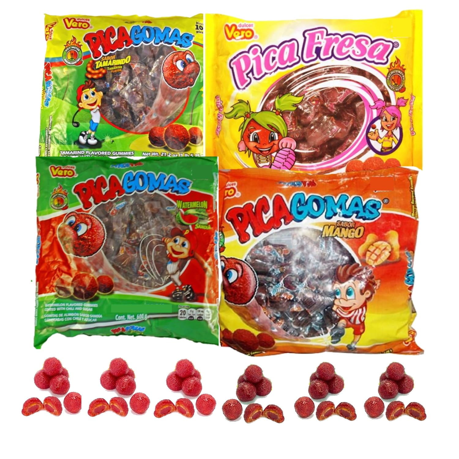 Vero Pica Goma Sandi YPF5 and Goma Tamarindo Variety Mix 2lb Bag ...