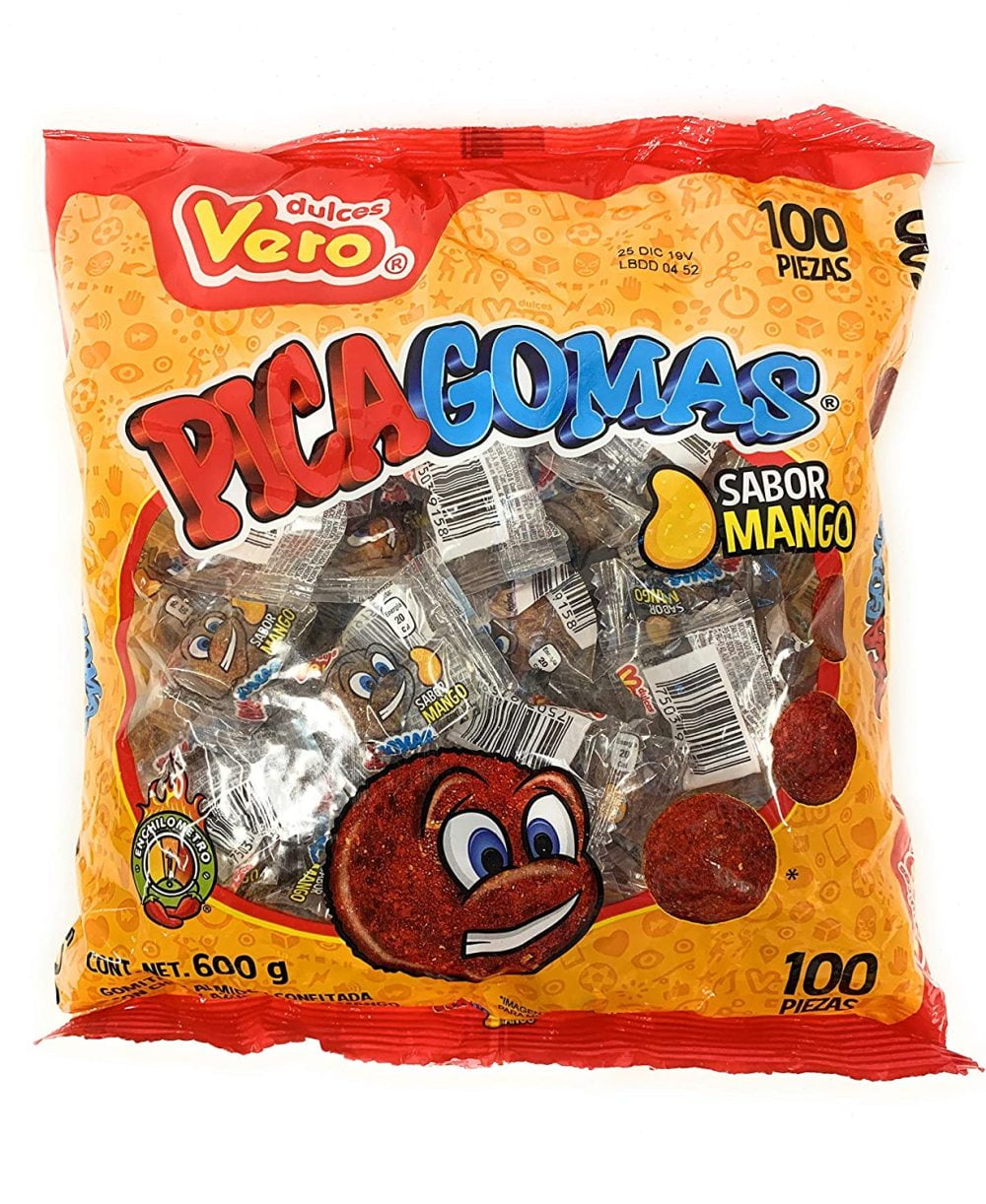 Vero Pica Gomas Chili Flavor Gummy Mexican Candy, Spicy Chamoy, 100 ...