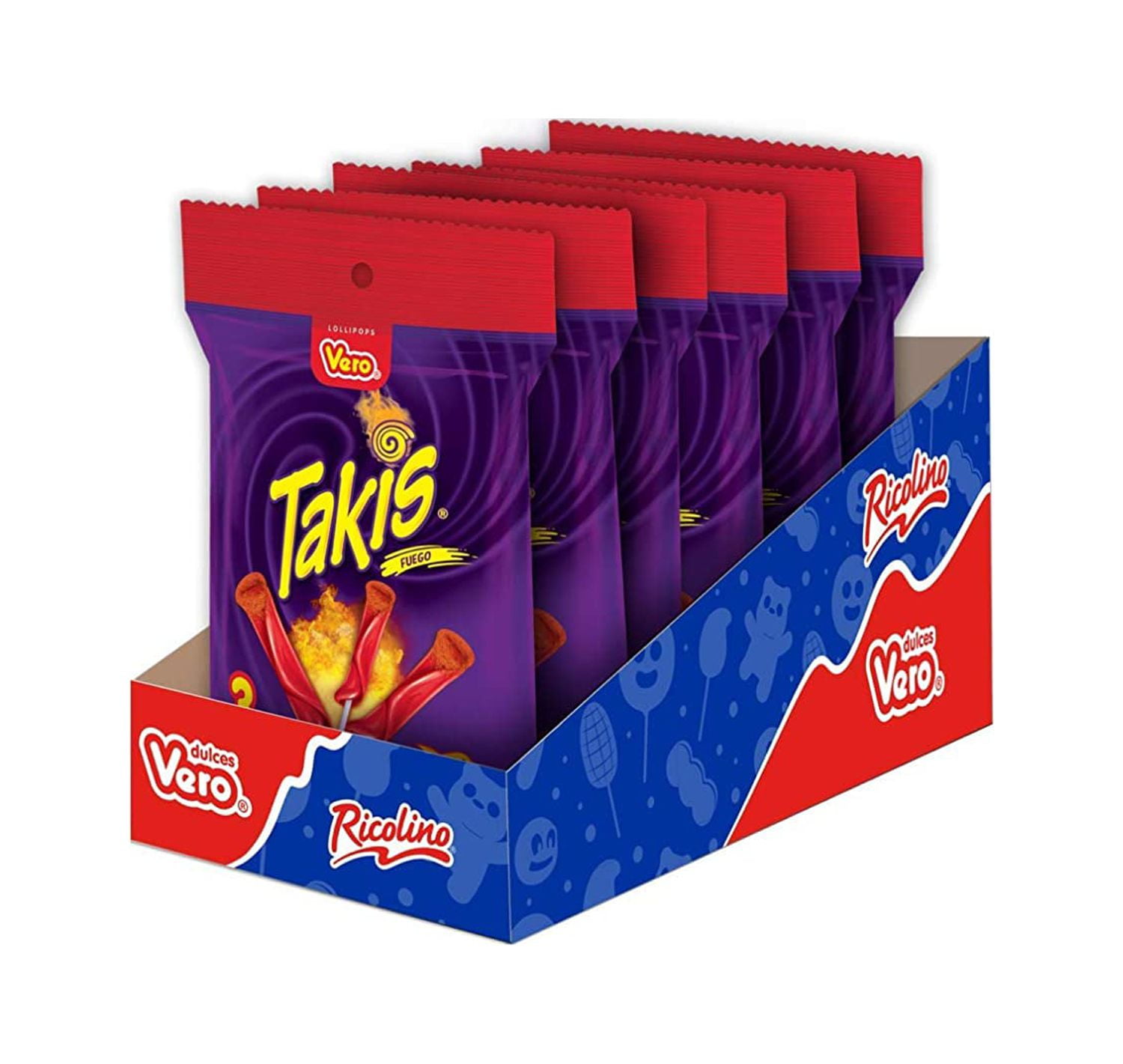 Vero Takis Fuego Lollipop – Chamoy Flavored Lollipop with Chili Powder ...