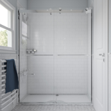 Seawin 44-48 in. W x 76 in. H Verona Light Sliding Bypass Frameless ...