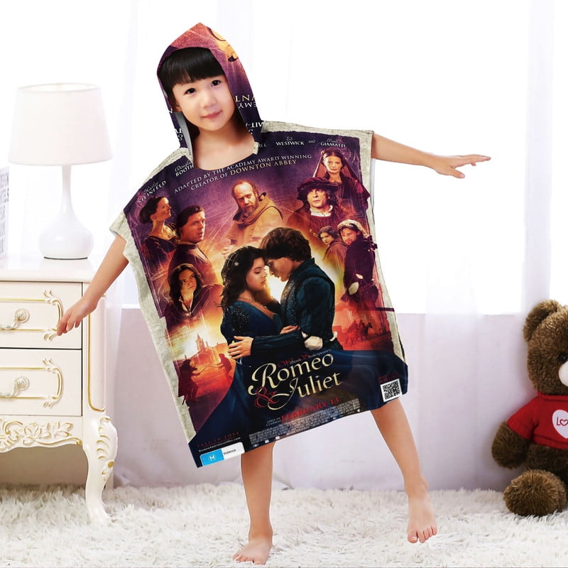 Verona's Romeo & Juliet Hooded Beach Towel Poncho for Kid Girls ...