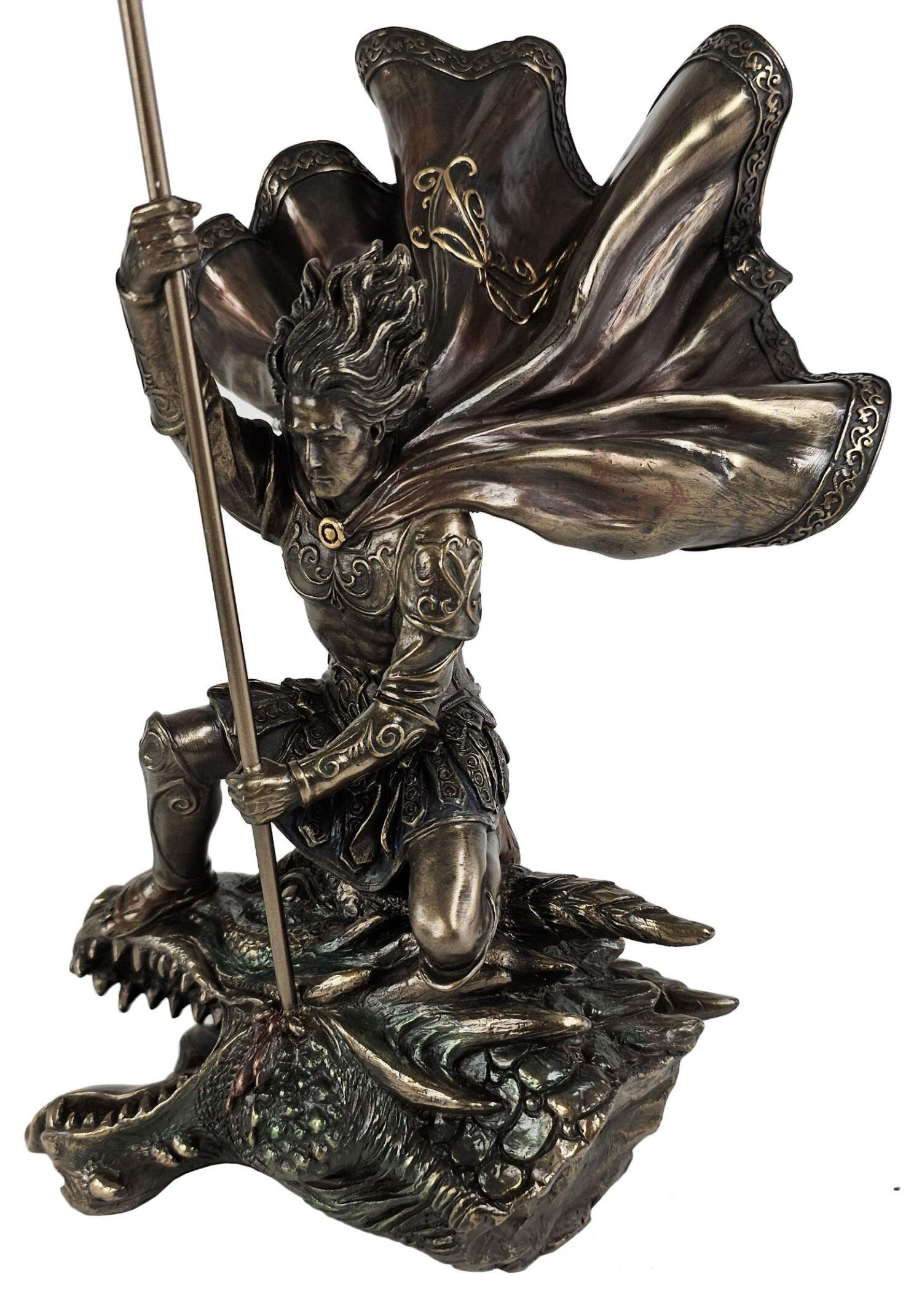 Veronese Design 11 3/8 Inch Tall The Dragon Slayer Fantasy Statue Cold ...