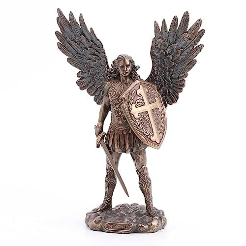 Veronese Design 11 Inch Saint Michael Archangel with Battle Shield and ...