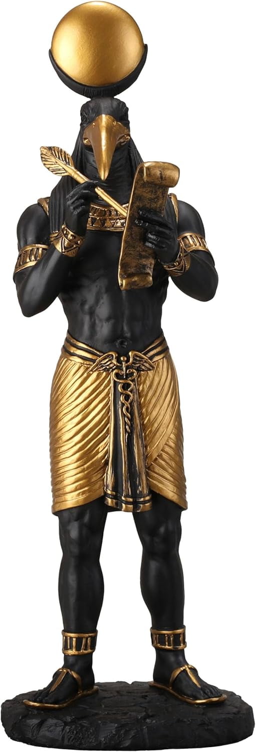 Veronese Design 11 Inch Thoth Egyptian God of Knowledge Black Gold ...