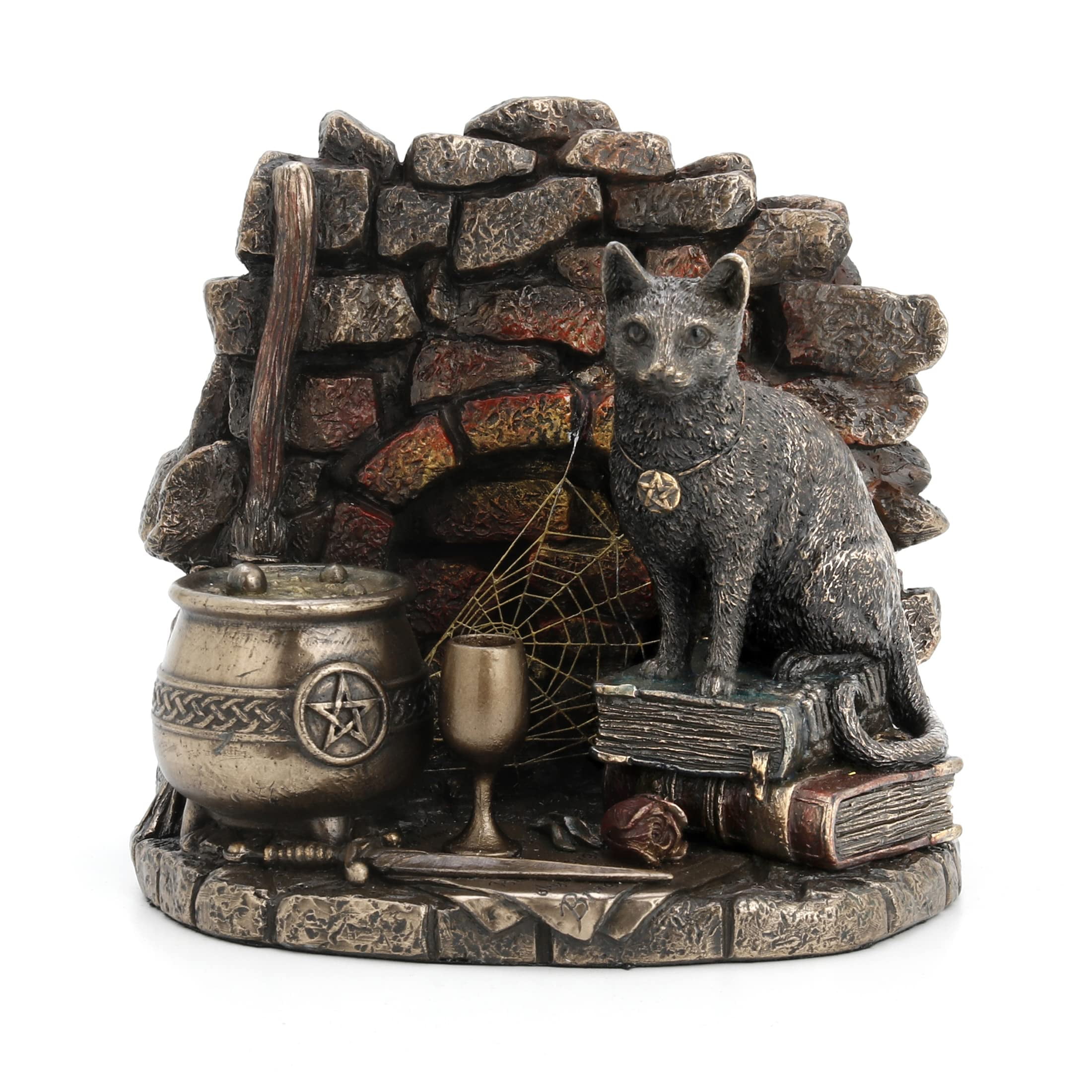 Veronese Design 4 7/8" Black Cast Conjuring Corner Cold Cast Resin ...