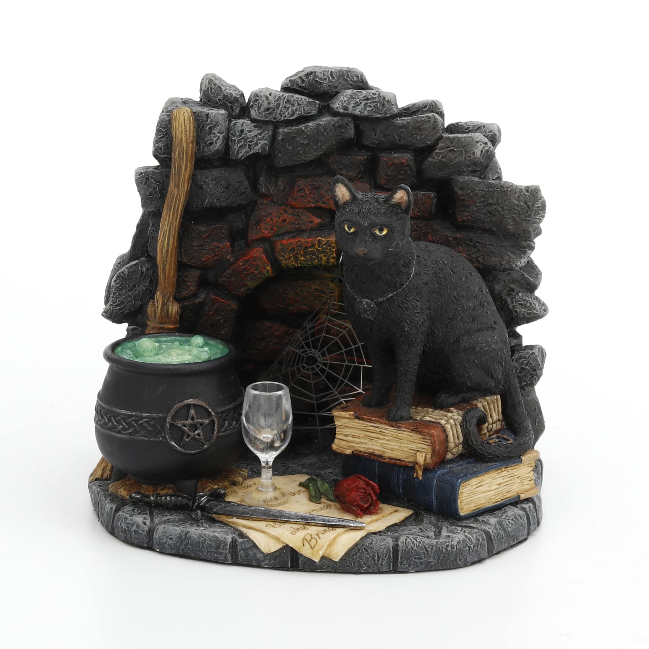 Veronese Design 4 7/8" Black Cat Wicked Conjuring Corner Resin Hand ...