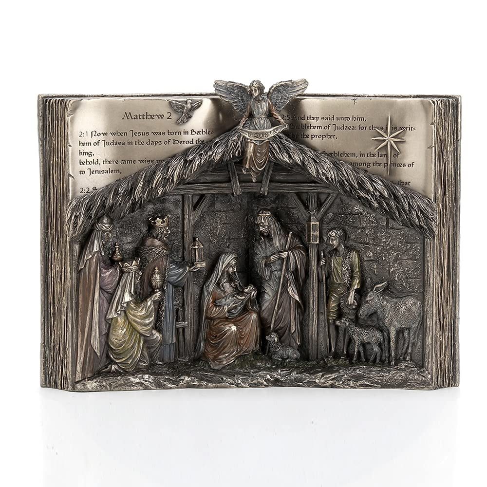 Veronese Design 5 1/4 Inch Tall Holy Bible Nativity of Jesus Religious ...