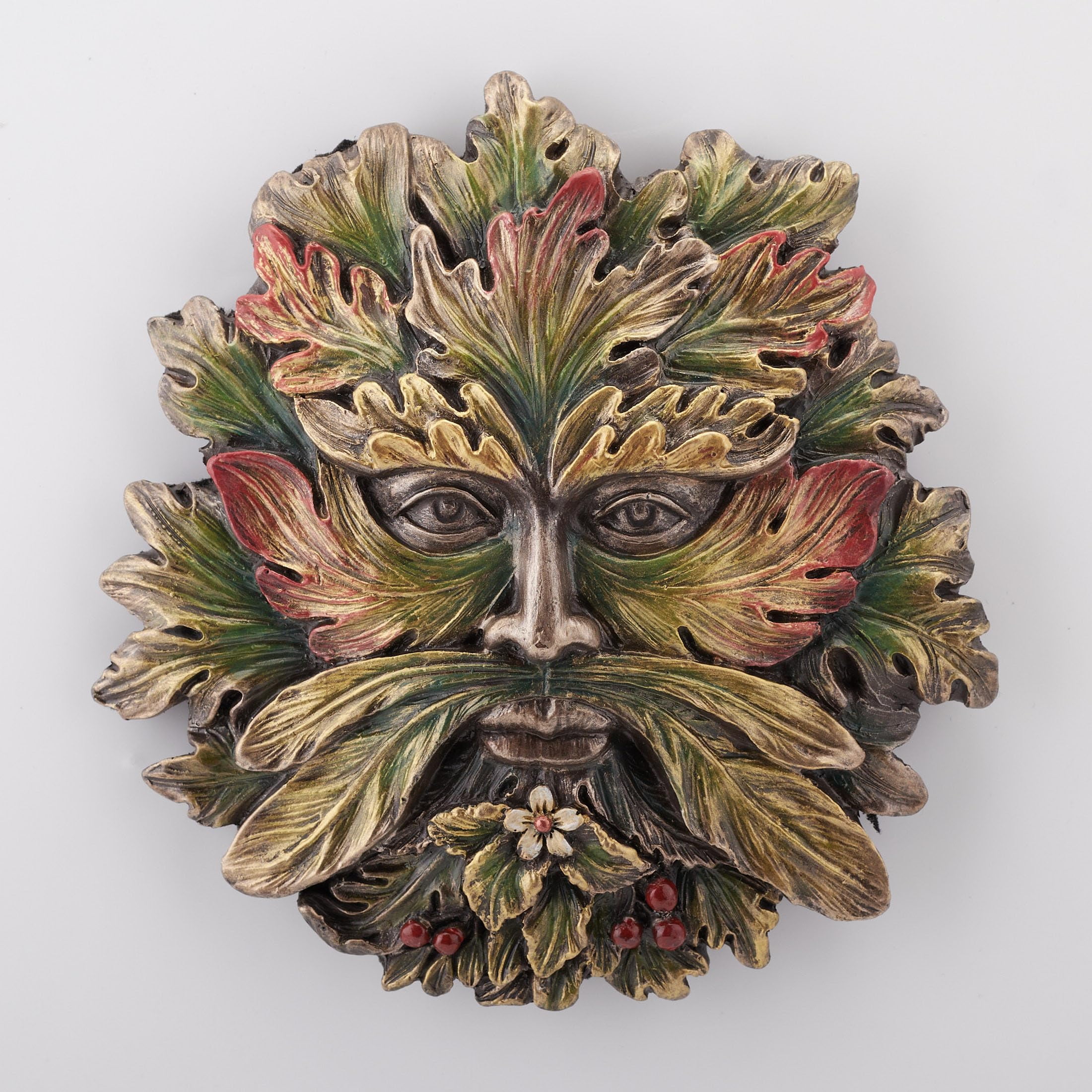 Veronese Design 5 1/8 Inch Summer Solstice Greenman Wall Sculpture Hand ...