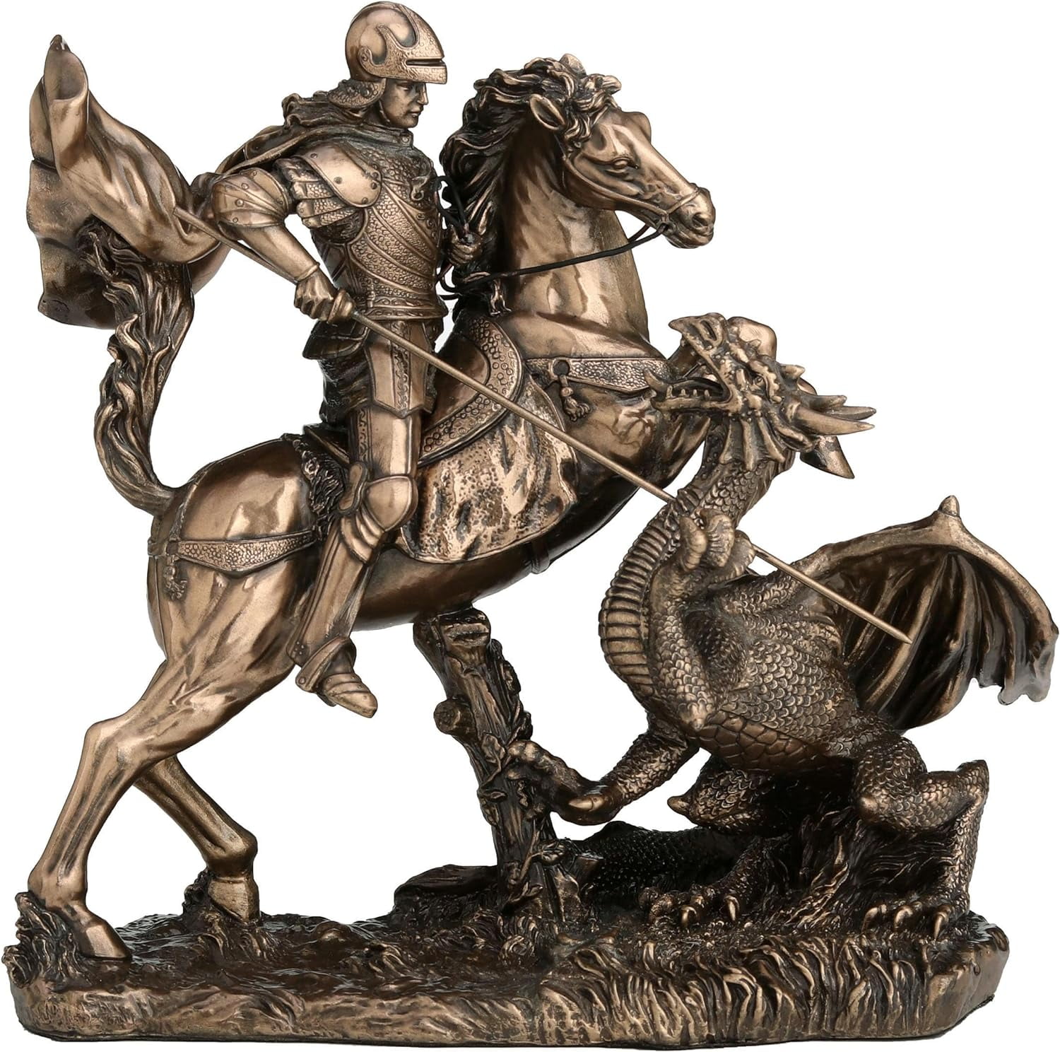 Veronese Design 6 1/4 Inch Saint George The Dragon Cold Cast Resin ...