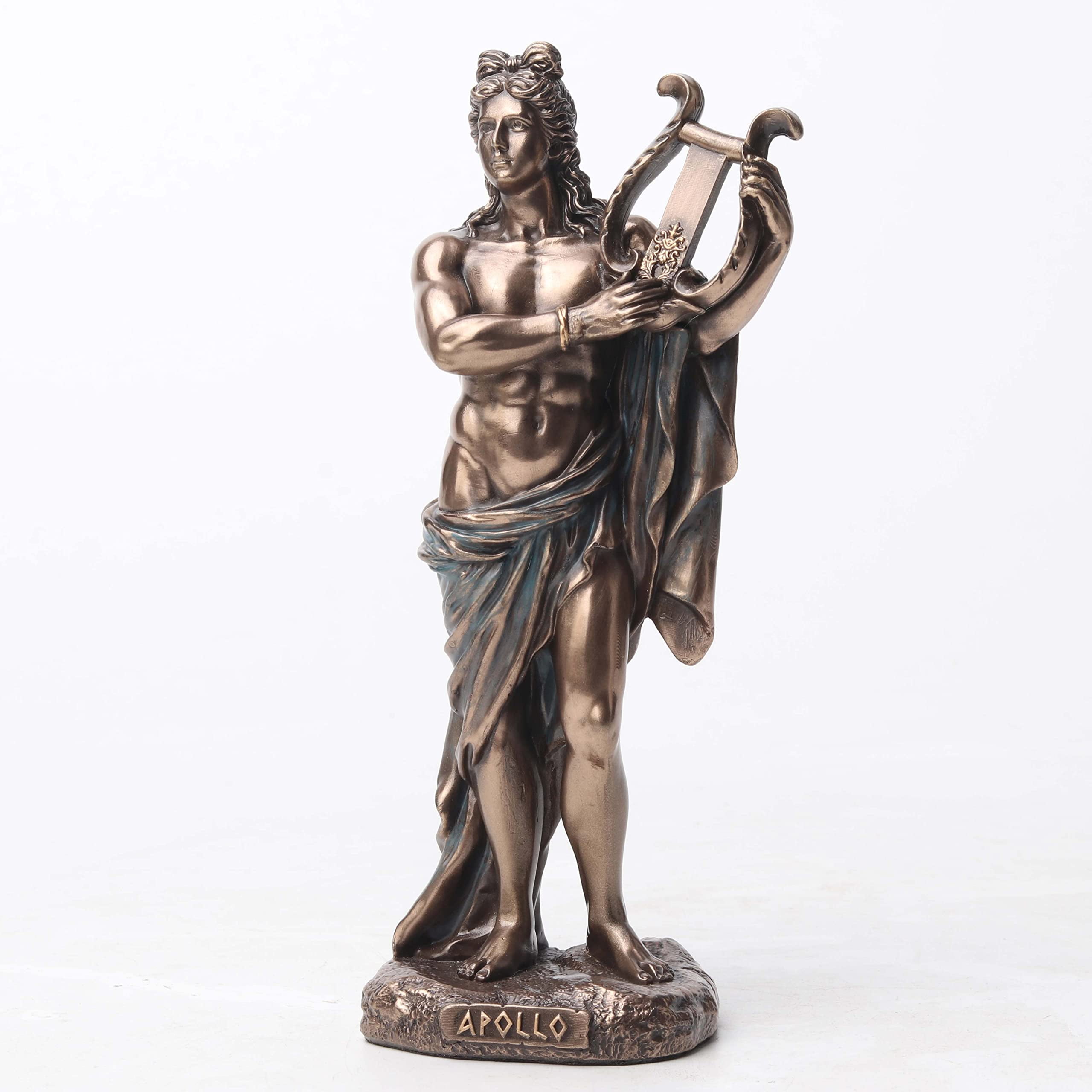Veronese Design 6 1/4 Inch Tall Greek God Apollo Playing Lyre Cold Cast ...