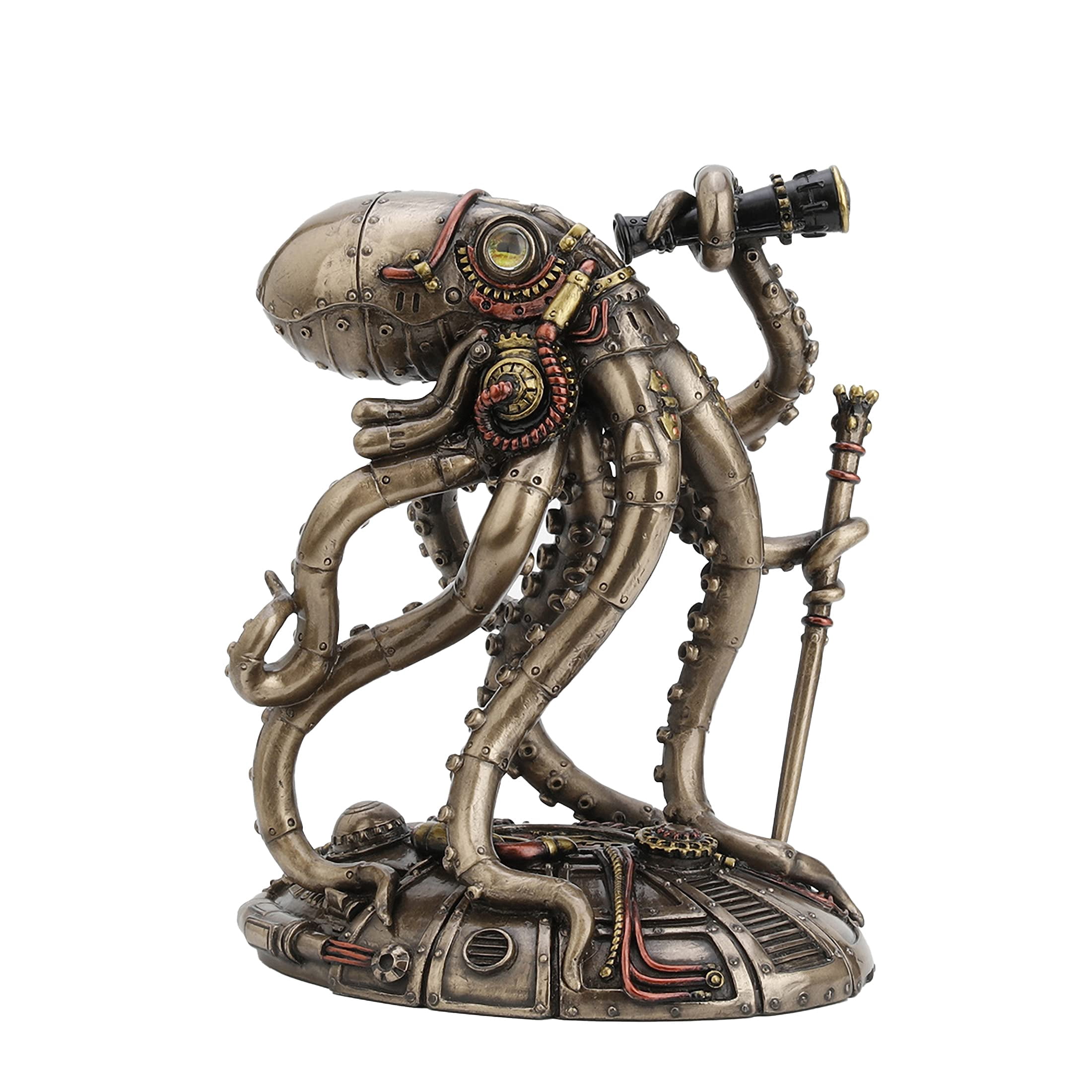 Veronese Design 6 3/4 Inch Tall Steampunk Space Alien Octopus Cold Cast ...