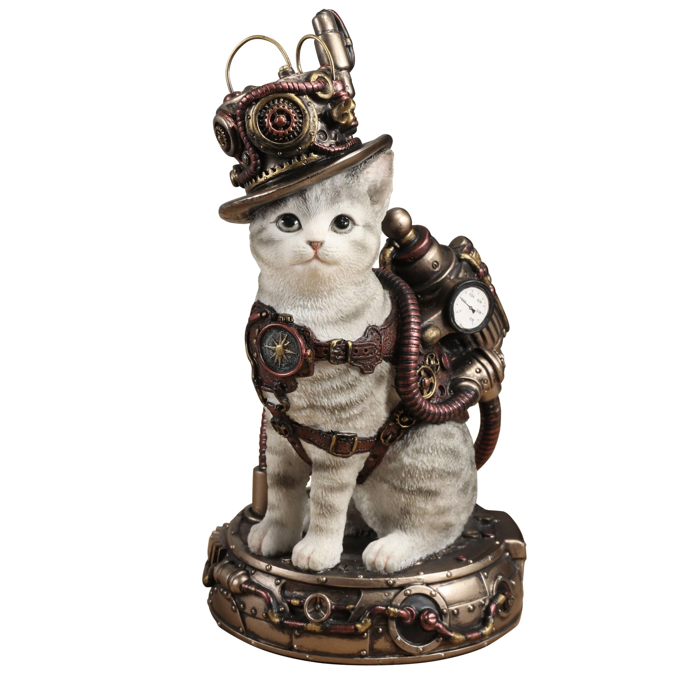 Veronese Design 6 7/8 Inch Steampunk Chaotic Neutral Cat Tinkerer Hand ...