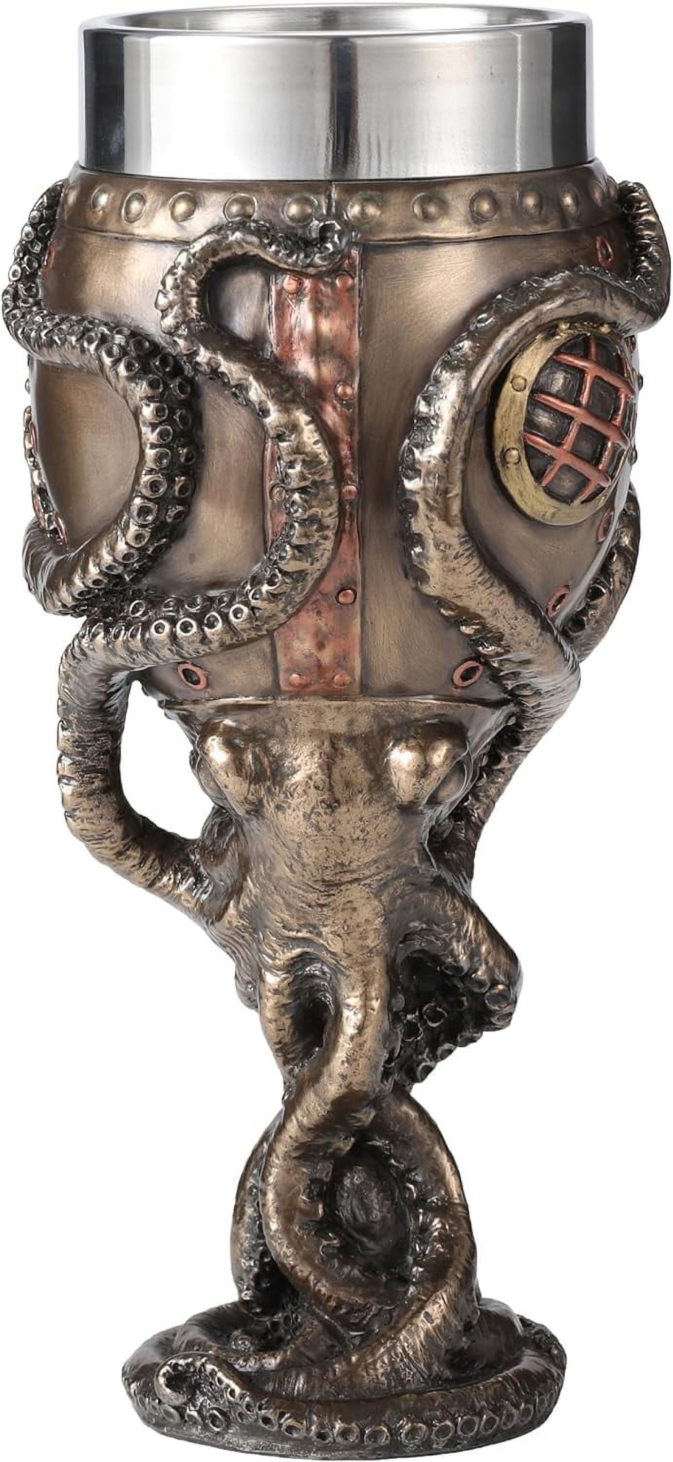 Veronese Design 7 1/2 Inch Steampunk Octopus Diving Bell Goblet Cold ...