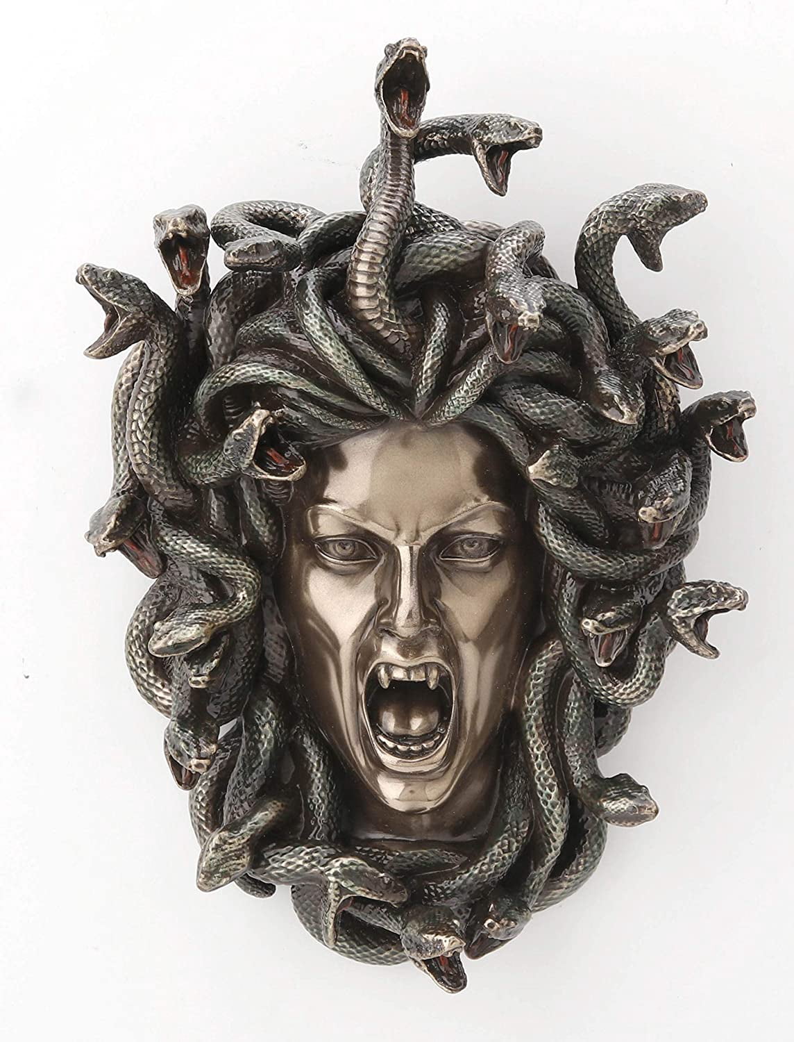 Veronese Design Medusa Head Wall Plaque Cold Cast Resin Bronze Finish 7 ...