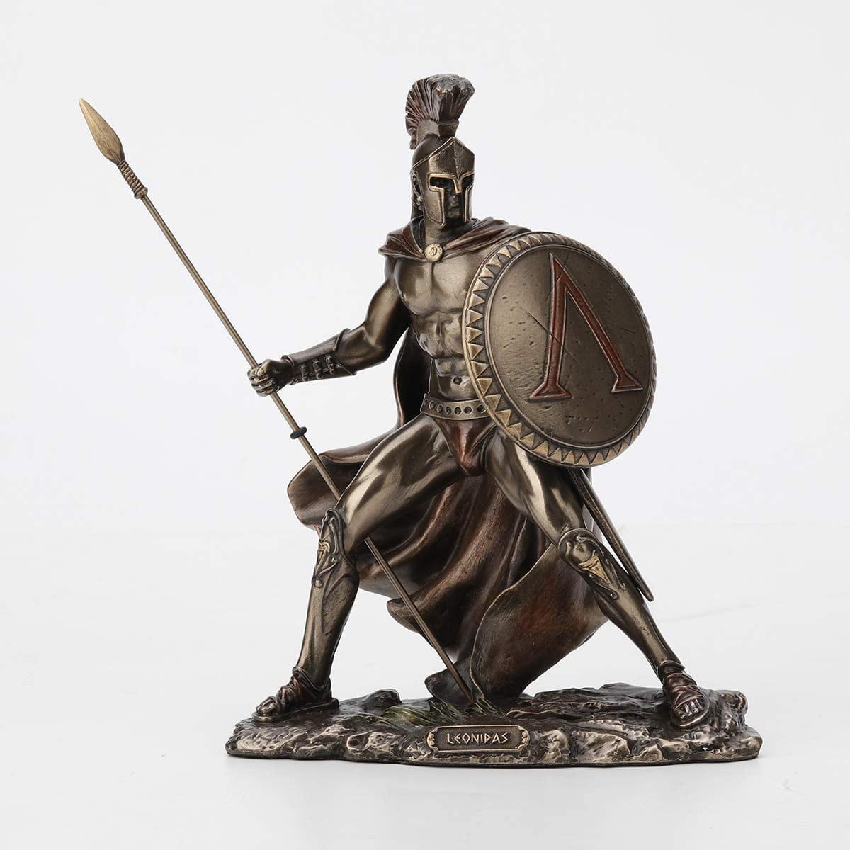 Veronese Design 7 1/4 Inch Spartan King Leonidas Cold Cast Resin Bronze ...