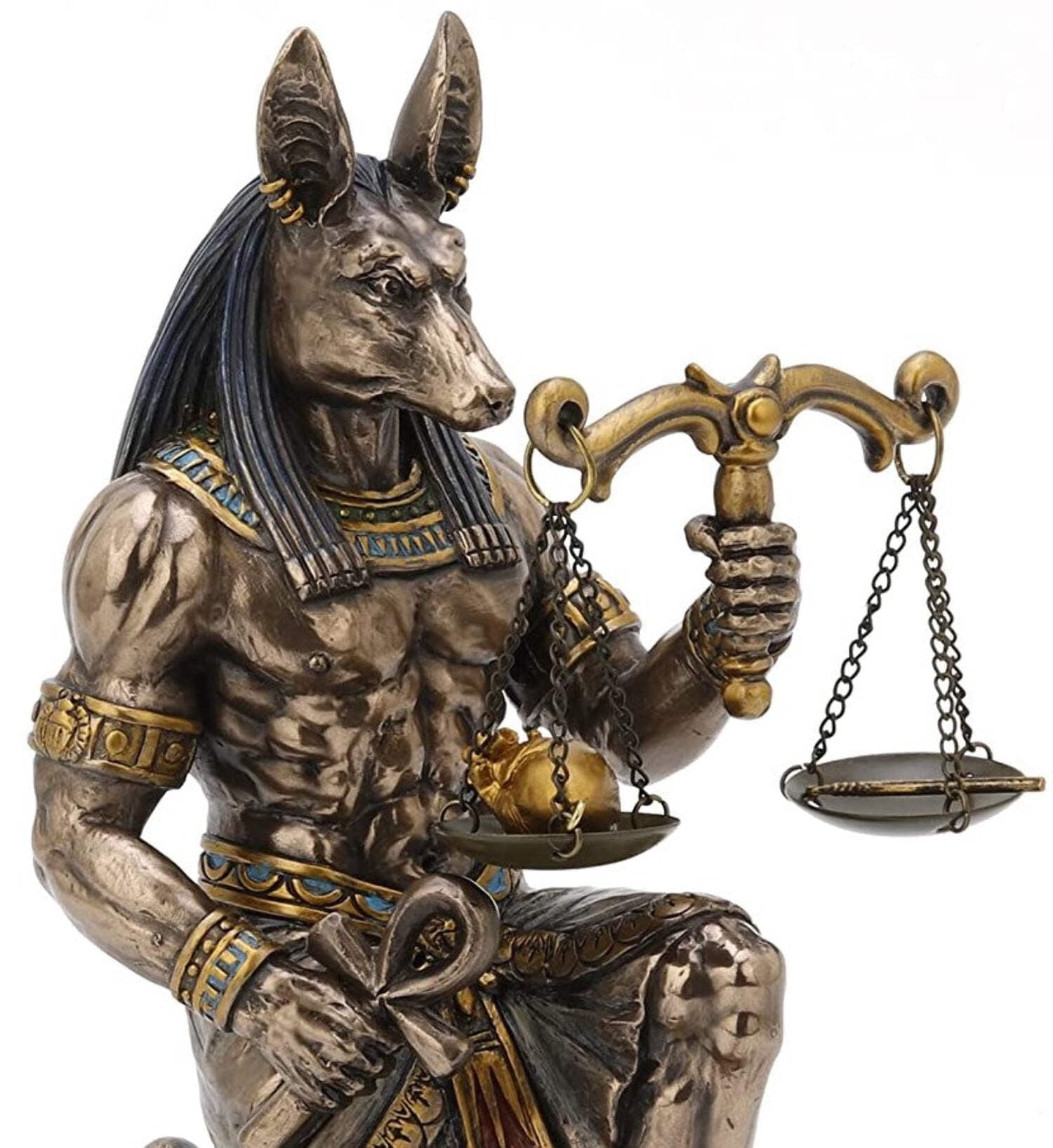 Veronese Design 7 1/4" Kneeling Anubis Holding Scale of Truth and ...