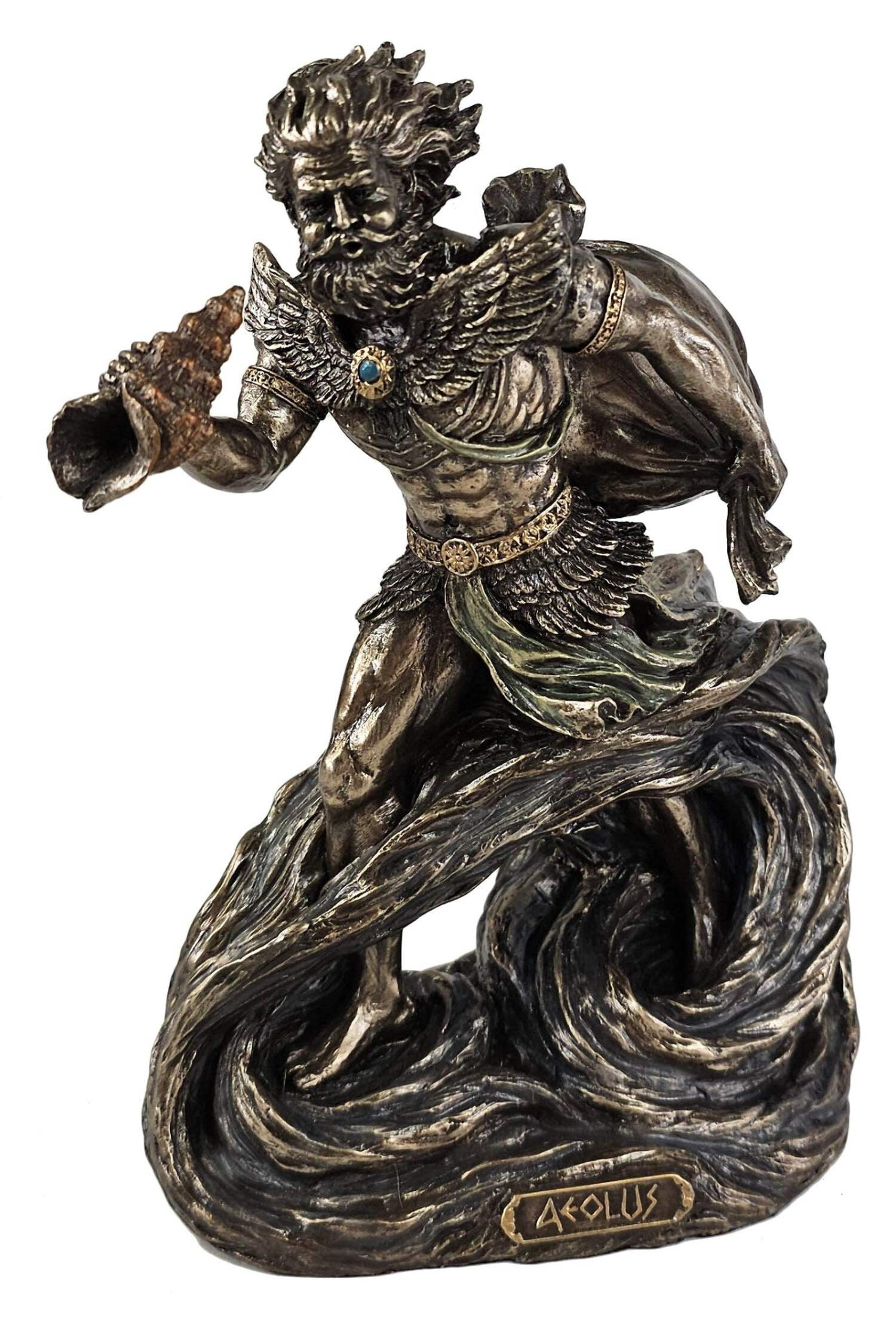 Veronese Design 7 5/8 Inch Aeolus The Greek God of Winds Cold Cast ...