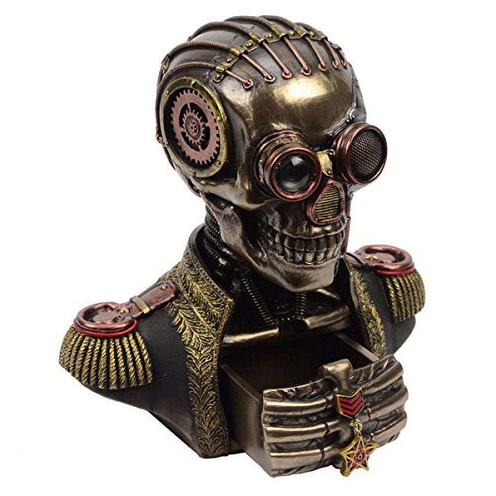 Veronese Design 7.5" Tall Steampunk Secret Skeleton Band Uniform Bust ...