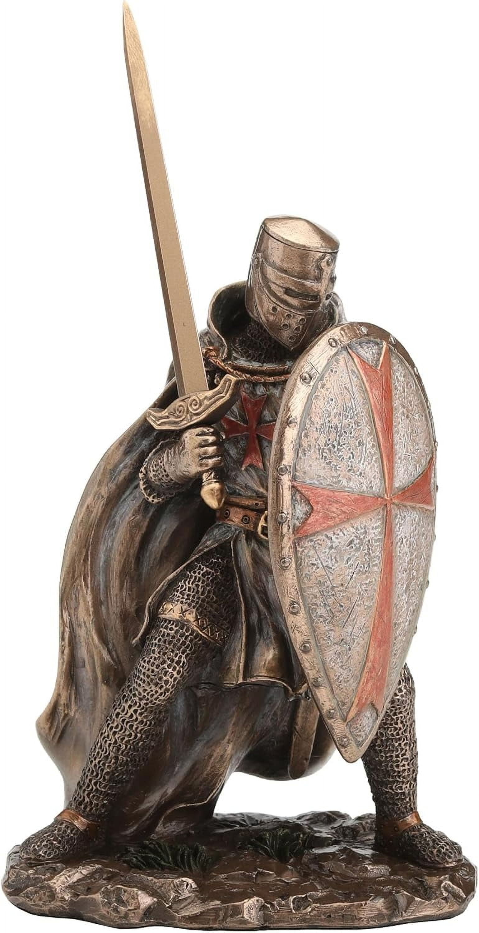 Veronese Design 7 7/8 Inch Knights Templar Crusader Wielding Sword and ...