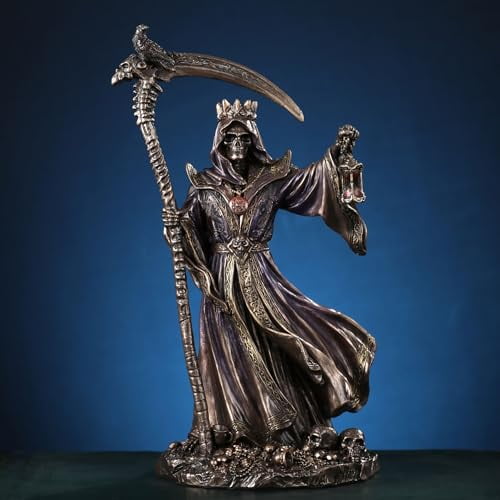 Veronese Design 8 1/2 Inches Crowned Reaper Skeleton Holding Scythe and ...