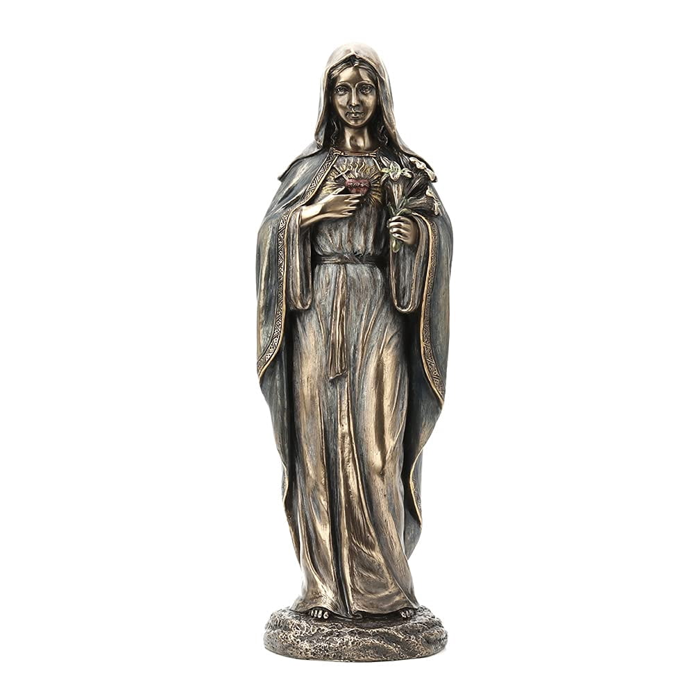 Veronese Design 8 1/8" Tall Immaculate Heart of Mary Cold Cast Bronzed ...