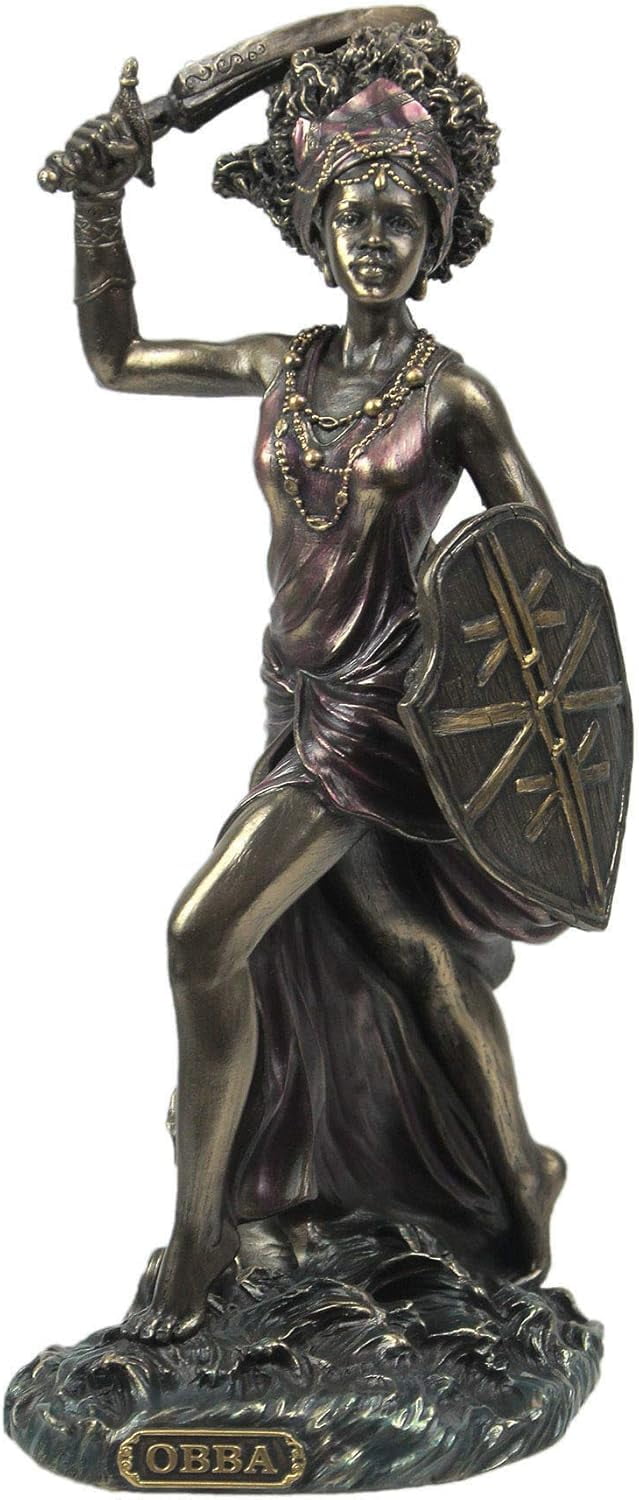 Veronese Design 8 5/8" Santeria Orishas Obba River Goddess Cold Cast ...