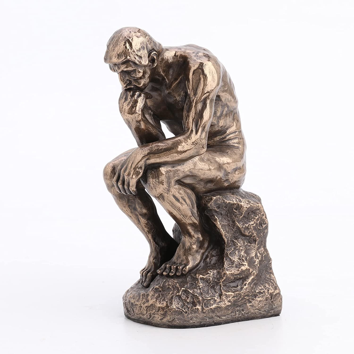 Veronese Design 8" Rodin The Thinker Cast Resin Statue Bronze Finish ...