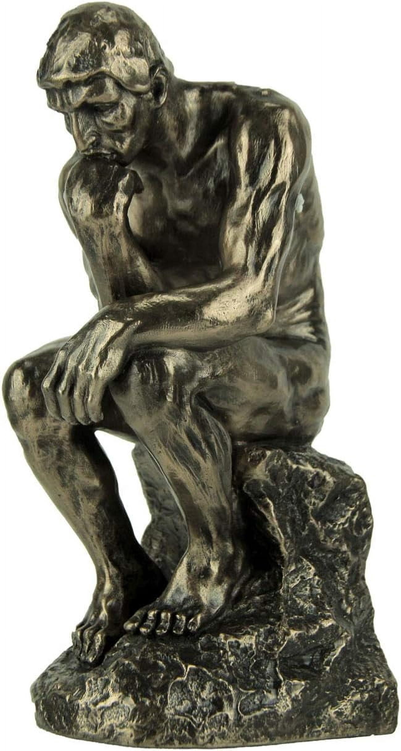 Veronese Design 8" Rodin The Thinker Cast Resin Statue Bronze Finish ...