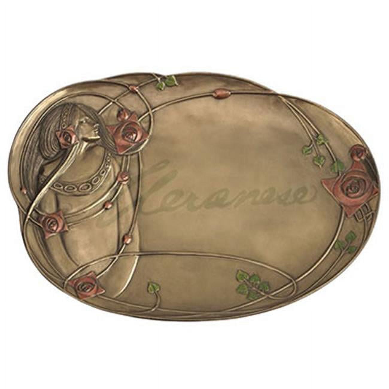 Veronese Design AN10489A4 Art Nouveau Geometric Rose & Lady Trinket ...