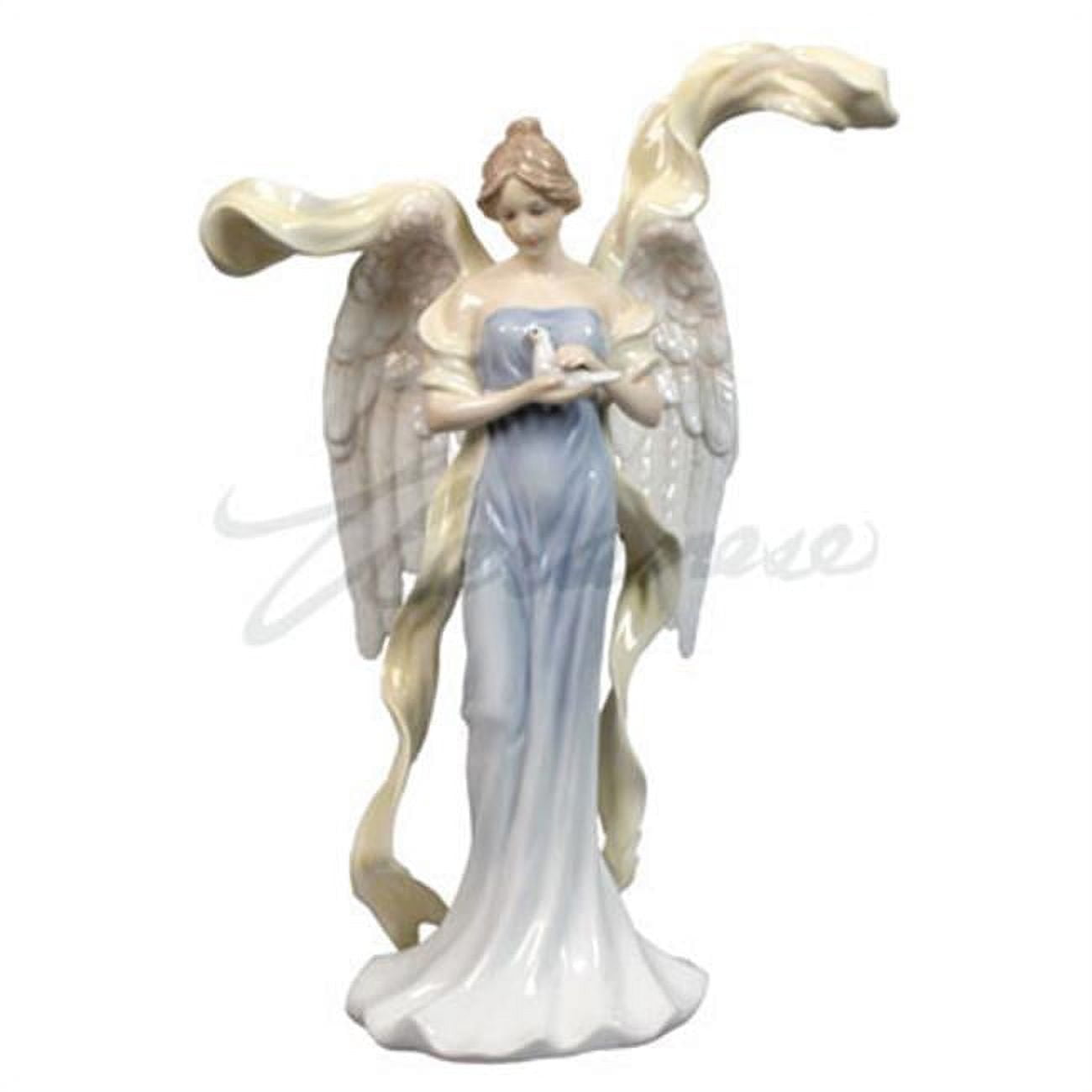 Veronese Design AP20152AA Tall Glazed Porcelain Angel in Blue Dress ...