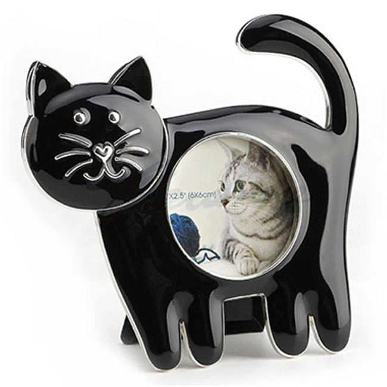 Veronese Design AT09055AB Cat Standing on Four Leg Photo Frame - Black ...