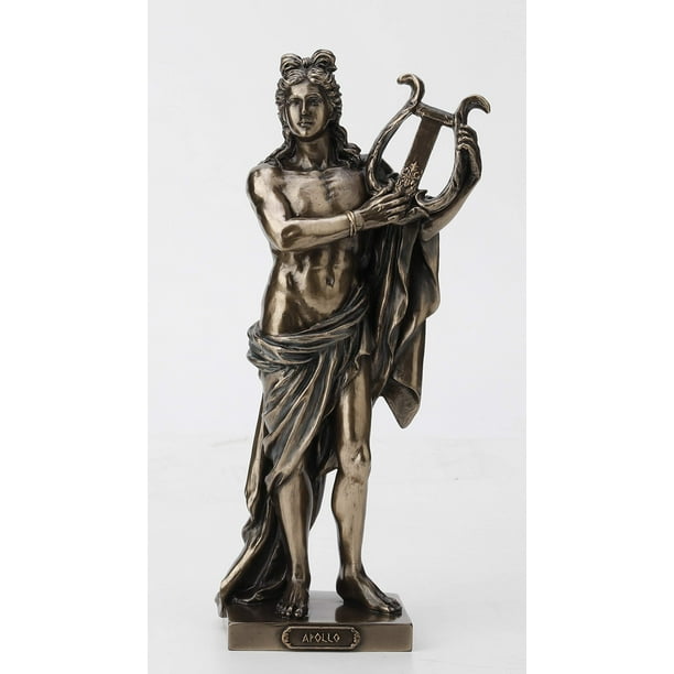 Veronese Design 10 Inch Greek God Apollo Playing Lyre Cold Cast Resin ...