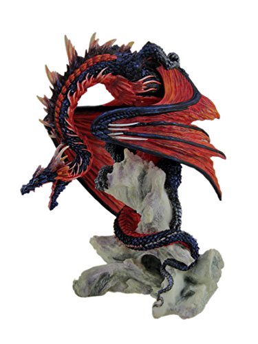 Veronese Design Andrew Bill Bloodfire Hand Painted Red Dragon Statue ...