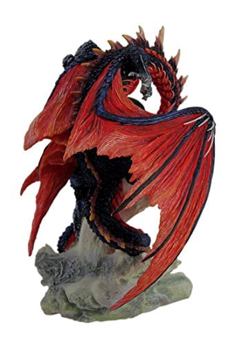 Veronese Design Andrew Bill Bloodfire Hand Painted Red Dragon Statue ...