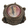 Veronese Design Bronze Finish Dragon Eye Resin Trinket / Stash Box 4.25 ...