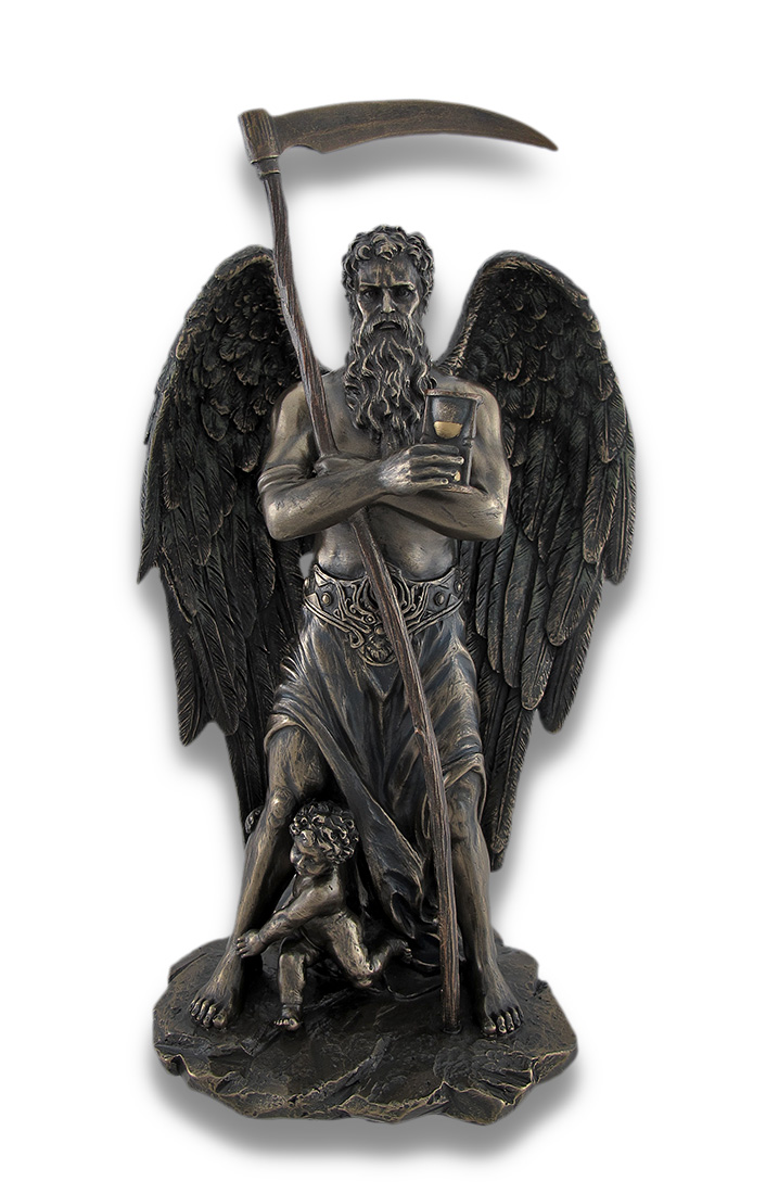 Veronese Design Chronos `Father Time` Standing with Child Playing at ...