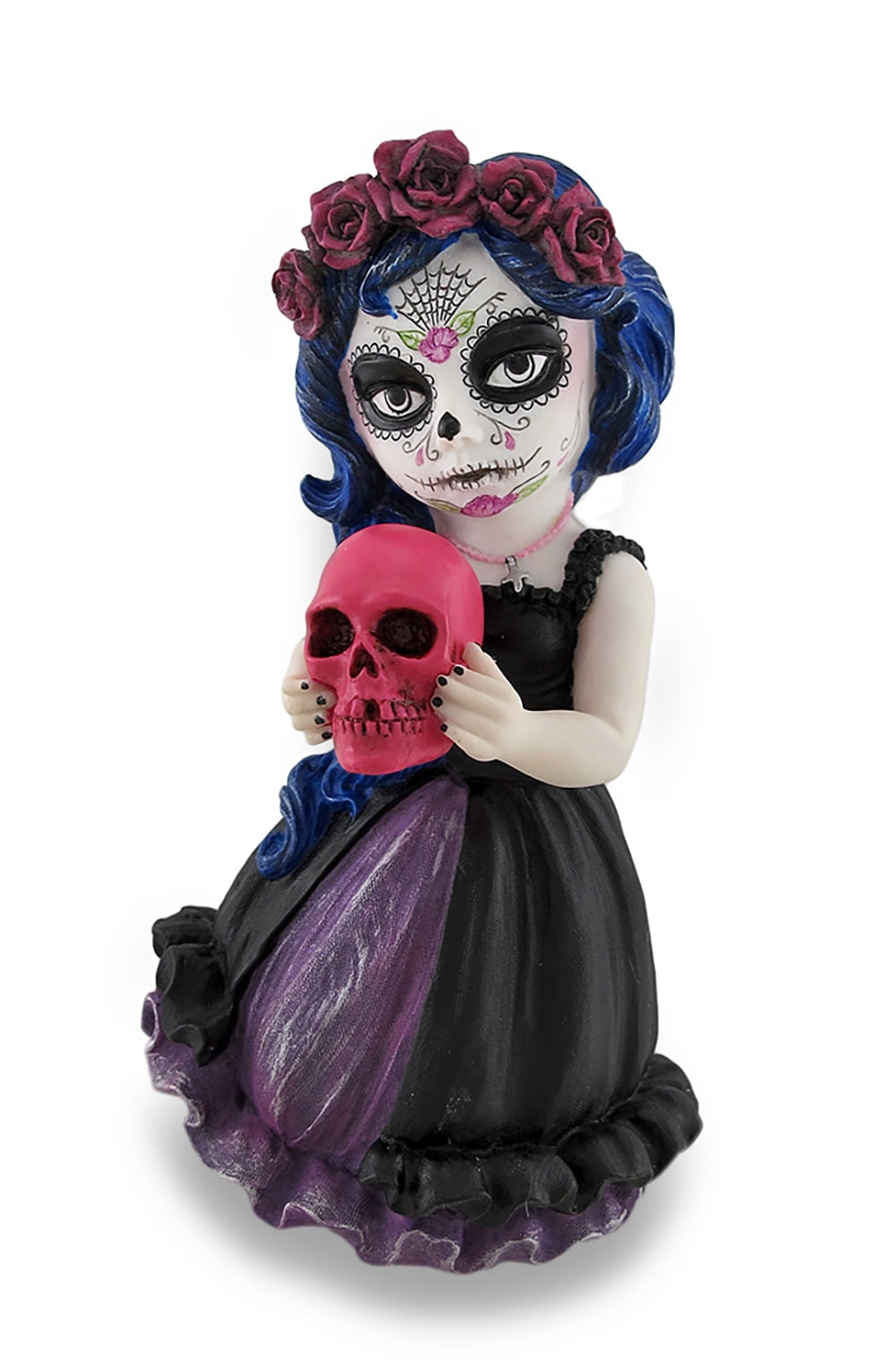 Veronese Design Cosplay Kids Mini Day of Dead Girl Holding Skull Statue ...