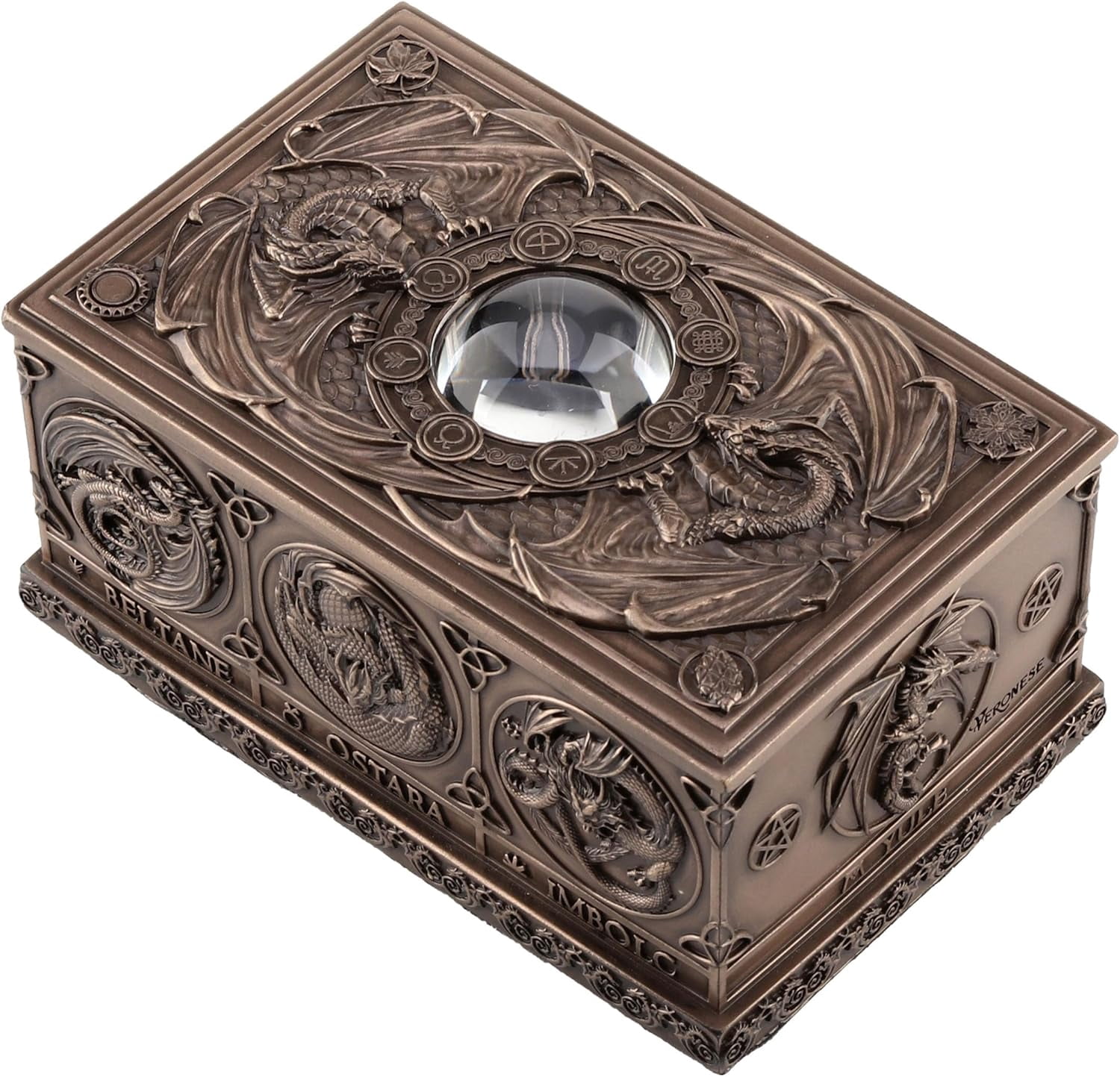 Veronese Design Dragons of The Sabbats Cold Cast Resin Mystic Bronze ...