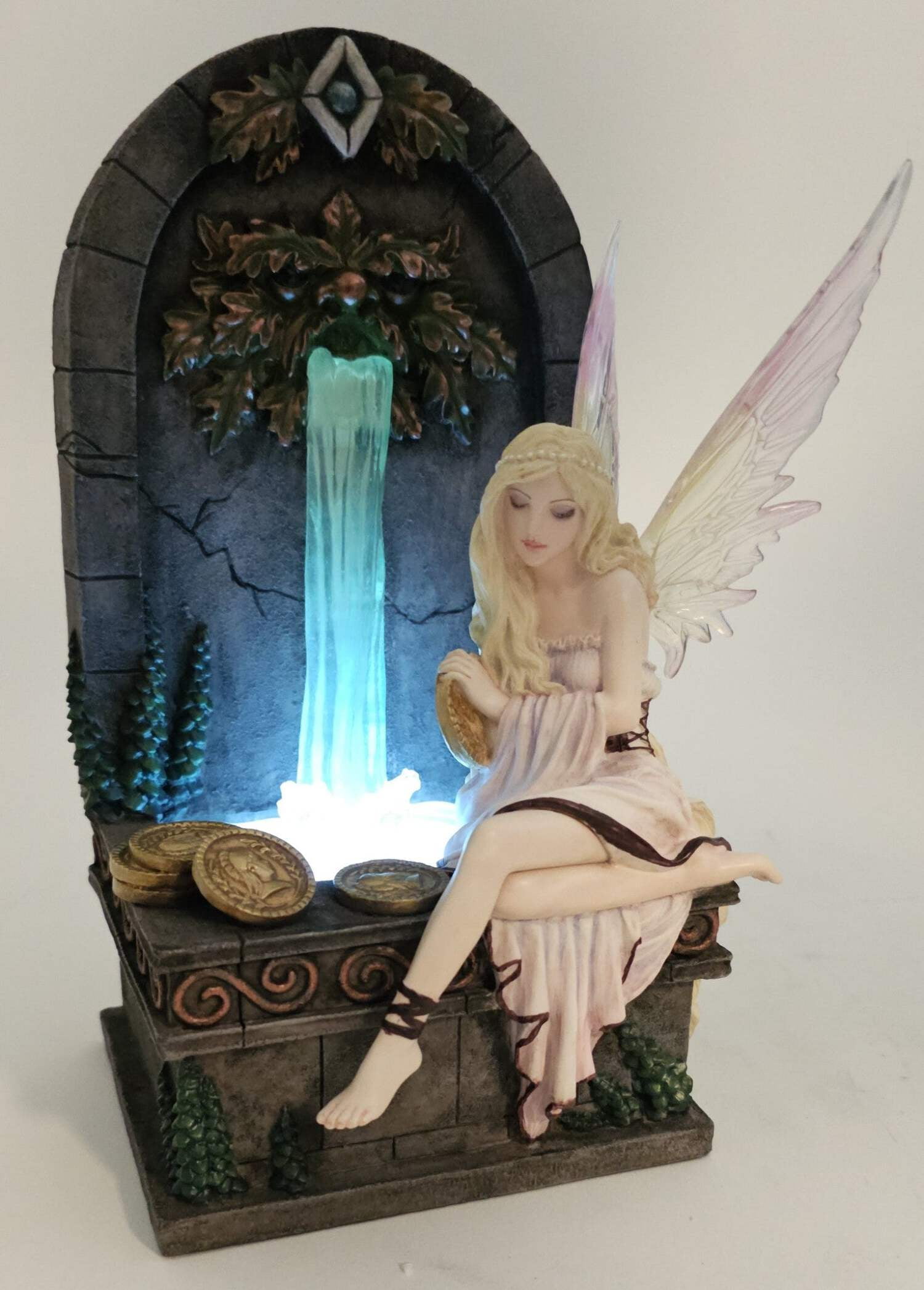 Veronese Design Fairy Wishing Well LED Light-Up Fountain Sculpture ...