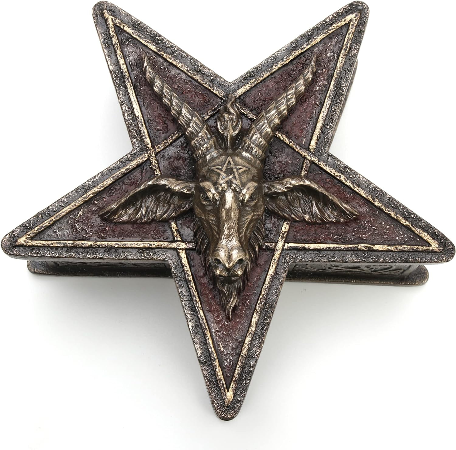 Veronese Design Sigil Of Baphomet Pentagram Resin Trinket Box Sculpture ...